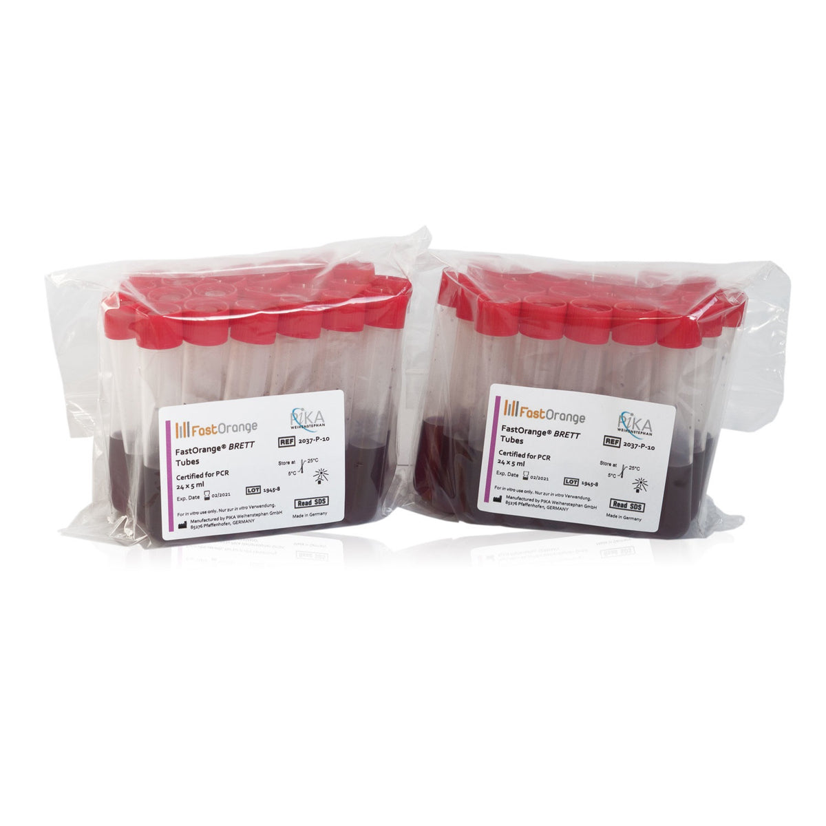 PIKA FastOrange® B Tubes –Beer Bacteria Detection Tubes 24 Pack ...